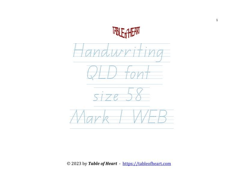Handwriting tracing QLD font - size 58 - Gospel of Mark