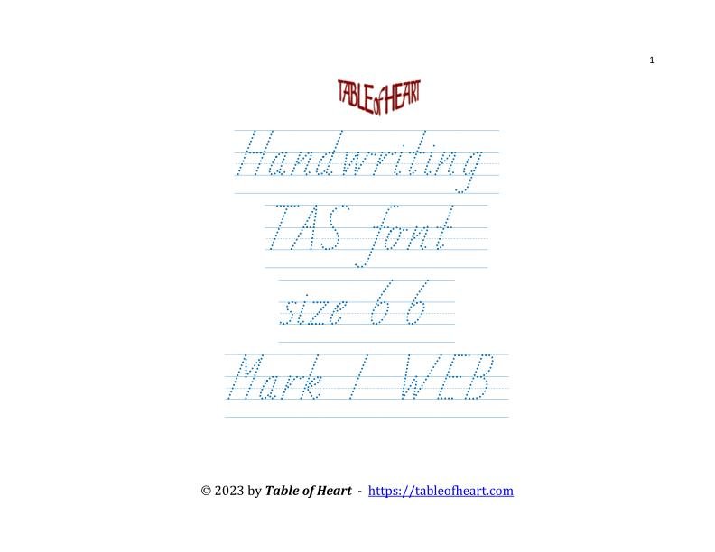 Handwriting tracing TAS font - size 66 - Gospel of Mark